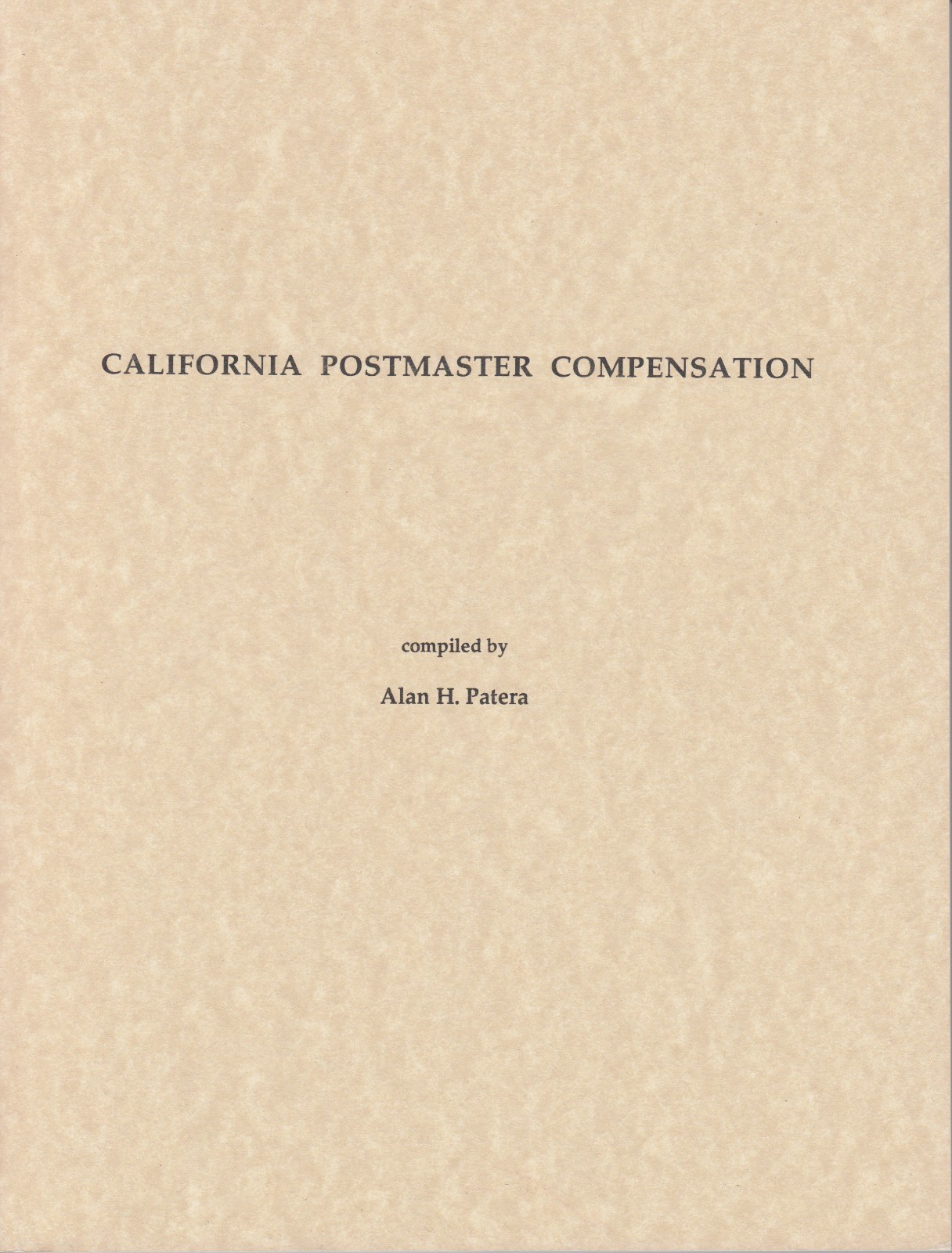 California Postmaster Compensation, by Alan Patera | eBay