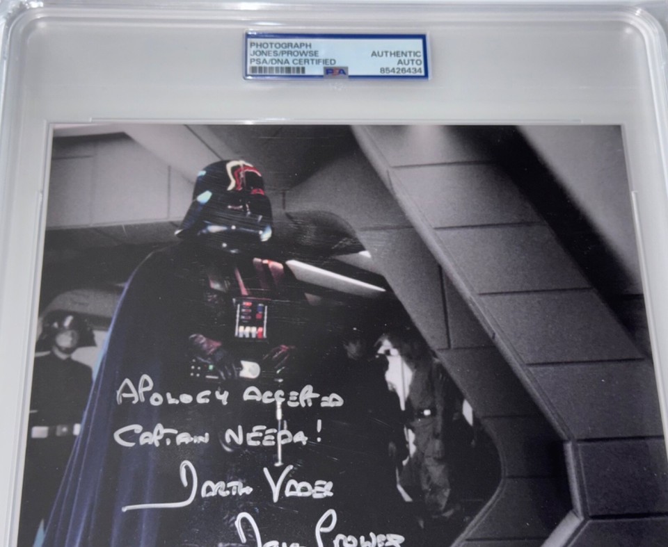 Dave Prowse & James Earl Jones "Darth Vader w/ QUOTE" Star Wars Signed ...