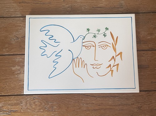 Terracotta TAU GRES TILE Made in Spain PICASSO Face With Dove | eBay
