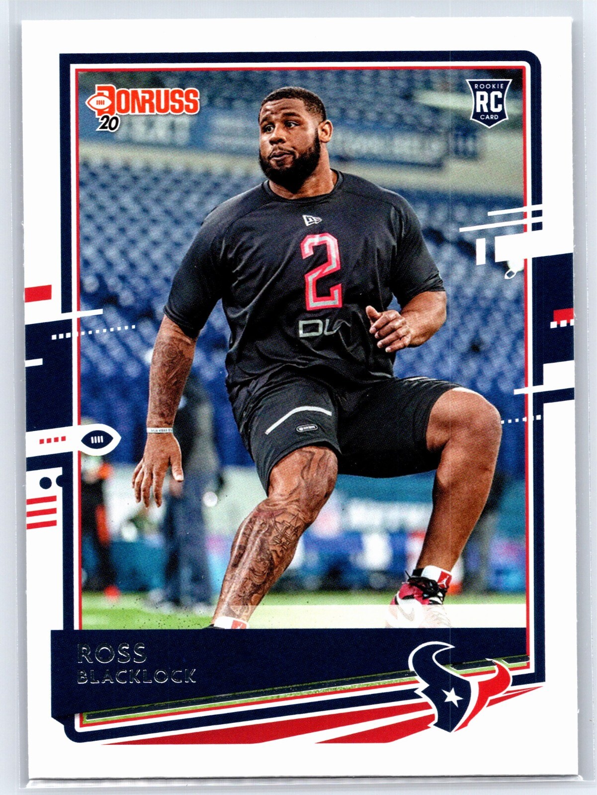 2020 Panini Donruss Football Ross Blacklock Houston Texans Rookie RC ...