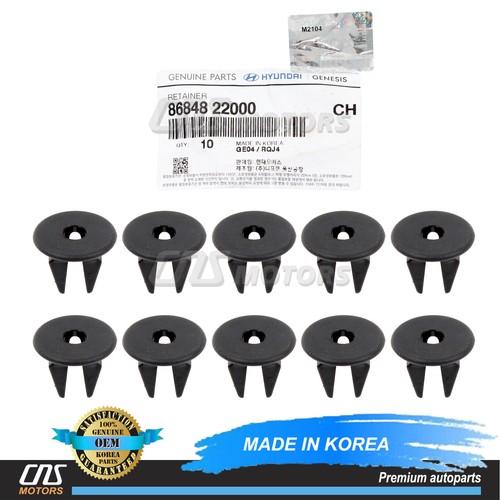 GENUINE 10PCS Fender Liner Retainers for 1995-2021 Hyundai Kia OEM ...