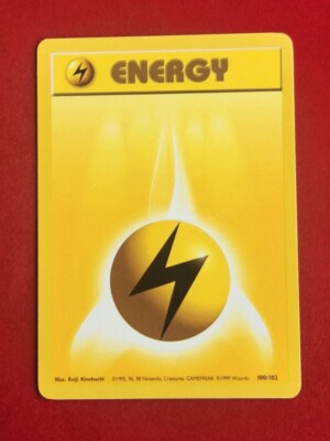 Pokémon TCG Lightning Energy Base Set 100/102 Regular Unlimited Common ...