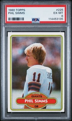 1980 Topps Phil Simms #225 RC Rookie PSA 6 EX-MT New York Giants | eBay