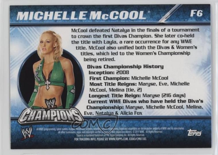 2011 Topps WWE Champions Shiny Foil Michelle McCool #F6 0w6 | eBay