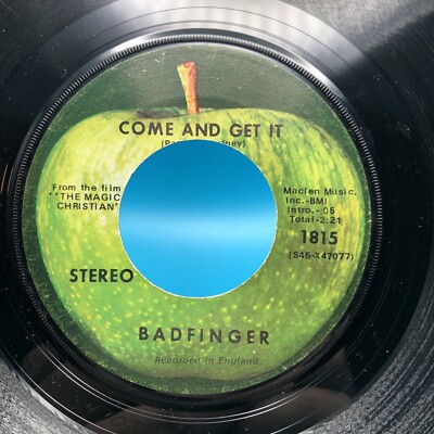 Badfinger / Come And Get It 45. Tested. Apple 1815 | eBay