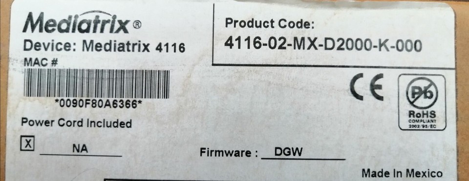 MEDIATRIX 4116 | eBay