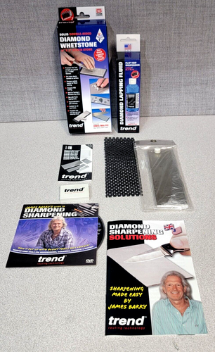 Trend Diamond Sharpening Bench whetstone, 6x2" Double Sided Lapping ...