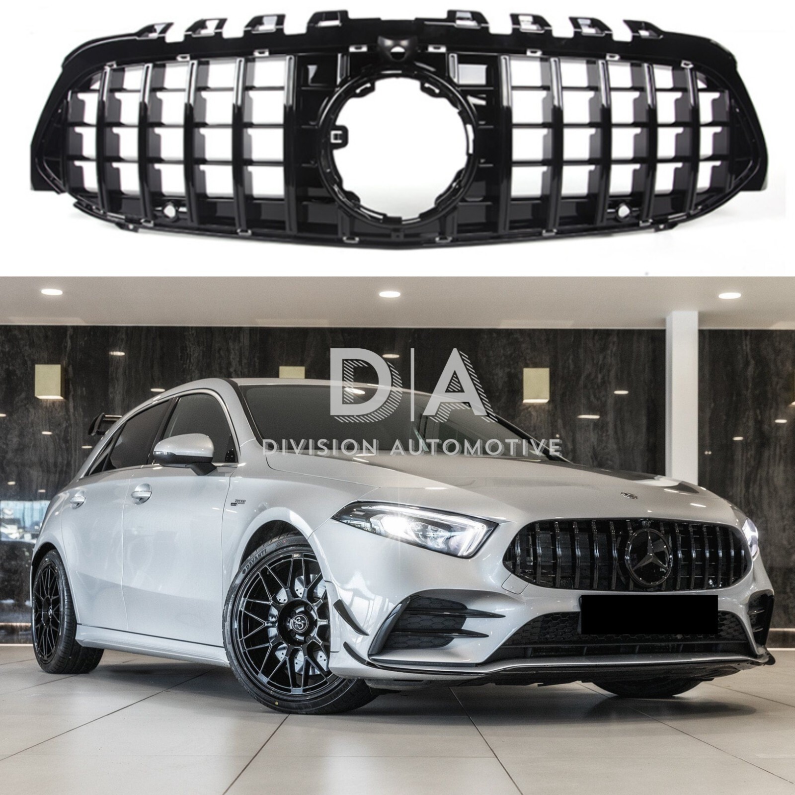Front Grill Panamericana GT A45 Gloss Black Fits For Mercedes A Class ...