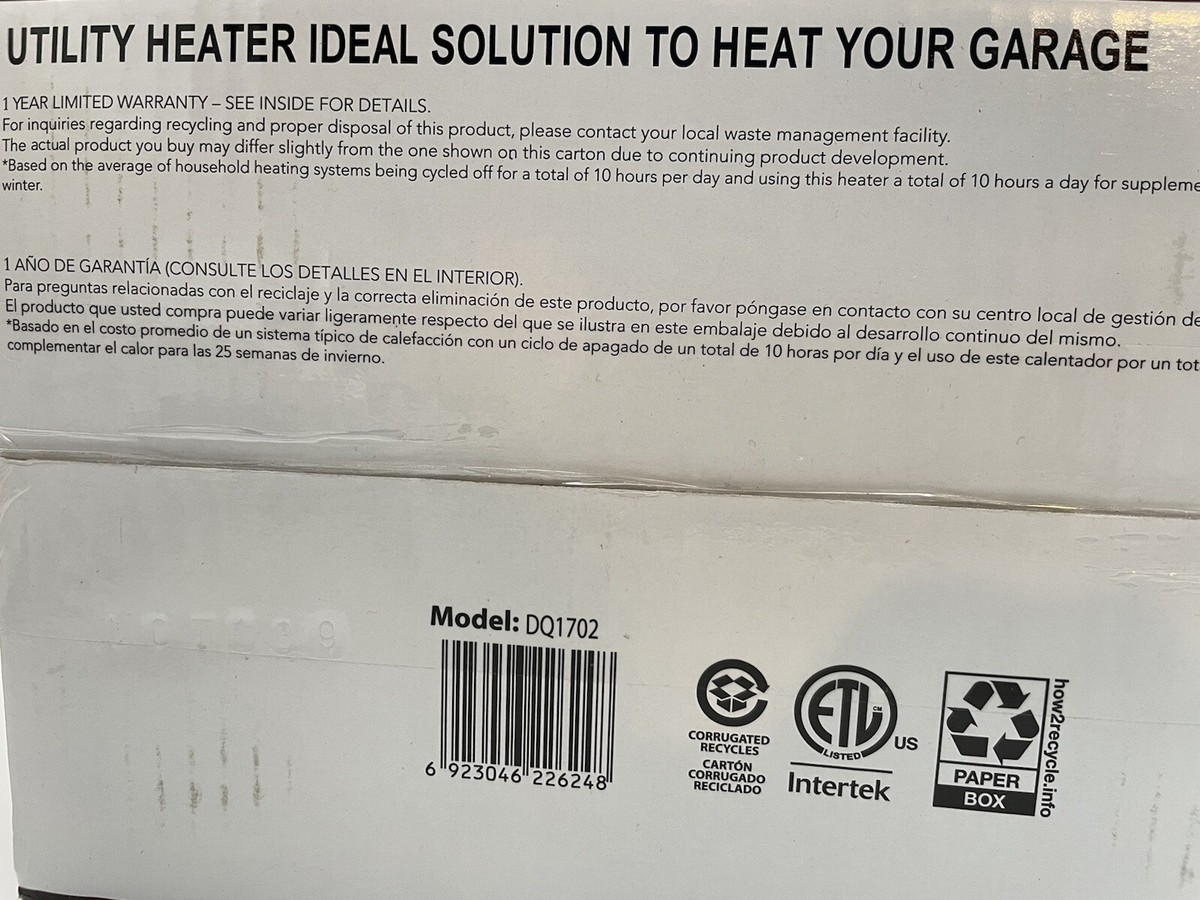 Utility 39milkhouse39 Style Electric Space Heater Dq1702 Ebay Intertek