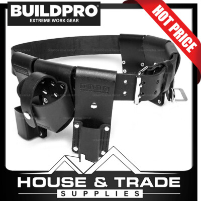 BuildPro Scaffolders Belt Kit Leather Heavy Duty Stitching LBBSBK | eBay
