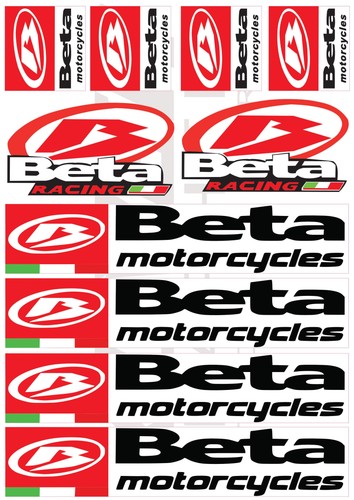 Stickers compatibles Beta Motorcycles – Planche d’Autocollants Vinyle ...