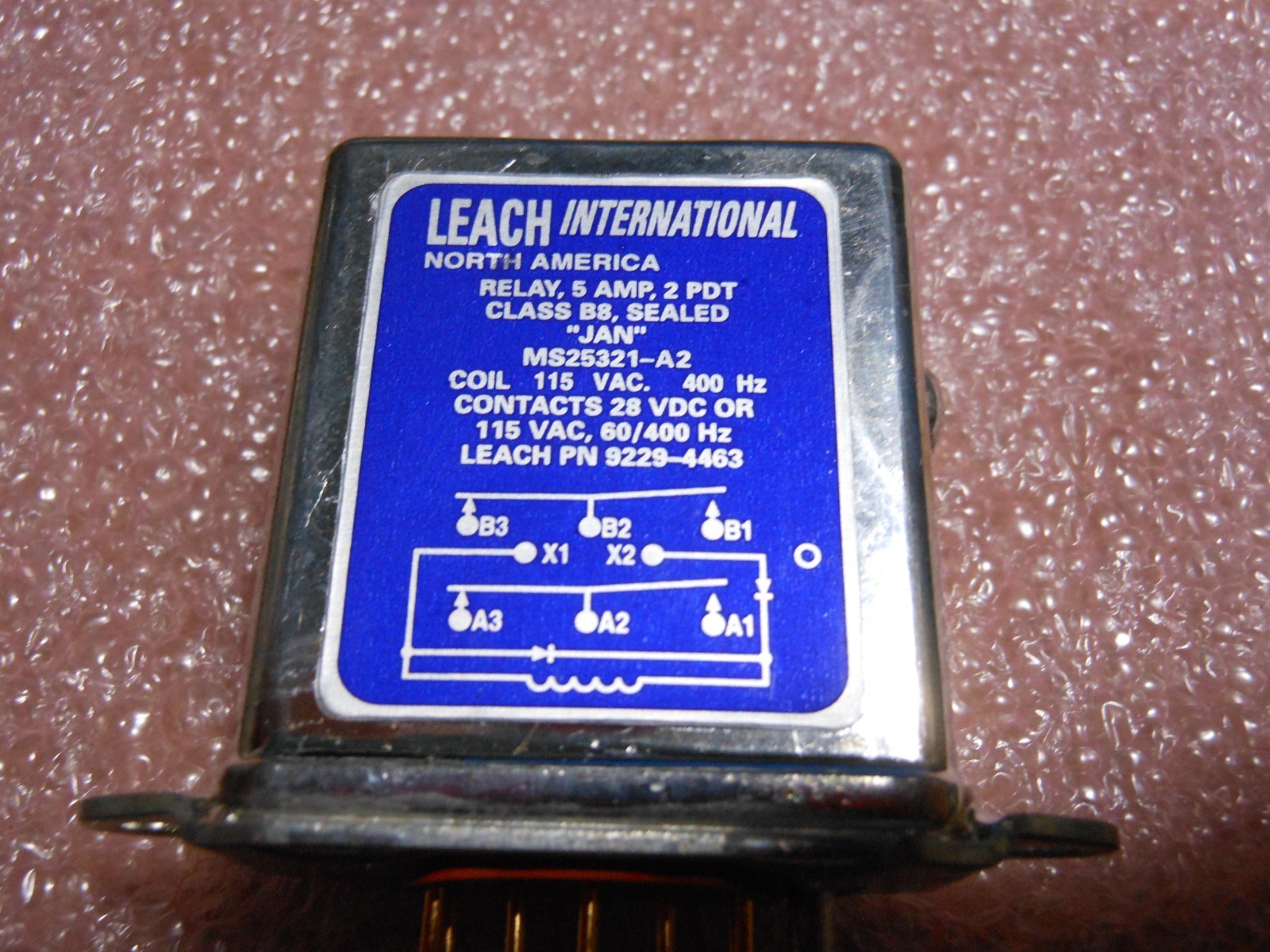 LEACH RELAY # MS25321-A2 COIL 115VAC PN#9229-4463 (R1#99) for sale ...