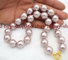 Pretty 14mm Purple Threaded South Sea Shell Pearl Round Gems Beads ...