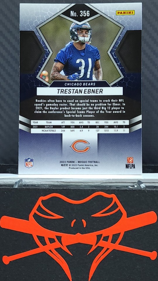 Trestan Ebner - 2022 Mosaic ROOKIE #356 - Chicago Bears RC | eBay