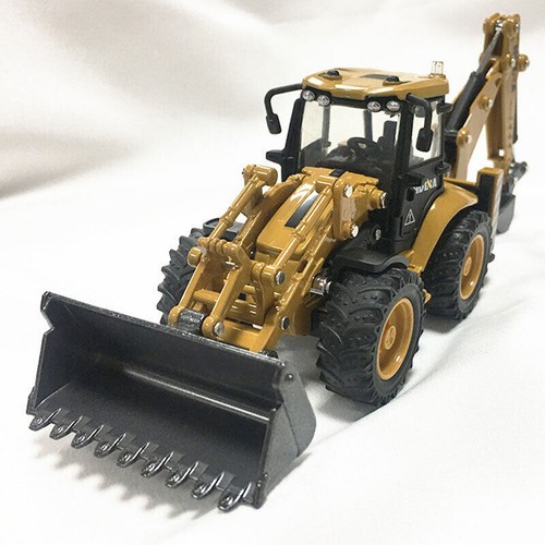1:50 Backhoe Loader Excavator Toy Diecast Metal Construction Truck Toys ...