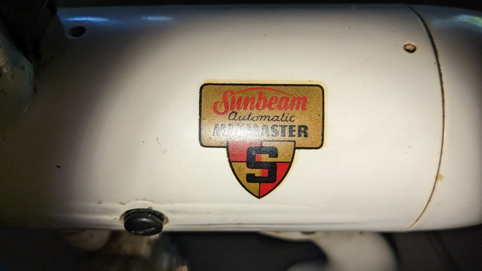 Vintage 1940s Sunbeam Mixmaster Mixer Model 9 with Meat Grinder Working ...