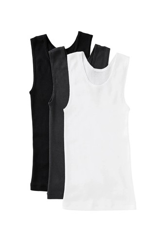 Boys BONDS Chesty Bond Singlets Trio Set Black/Grey/White Boys Size 10 ...