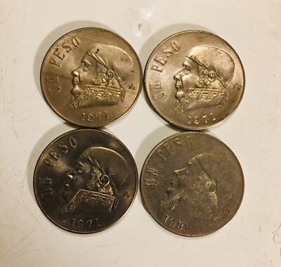 LOT OF 4 1971 And 1981 UN PESO MEXICAN COIN | eBay