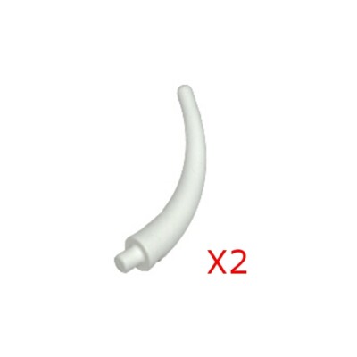 LEGO - Barb Large - Helmet Horn, Tooth, Long Claw - White (X2) | eBay