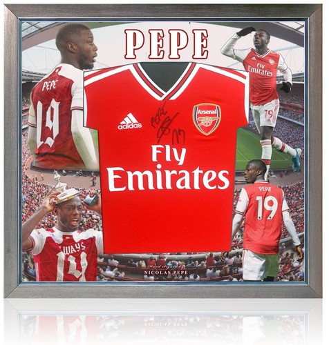Nicolas Pepe Arsenal FA Cup Winner Hand Signed Football Shirt ...