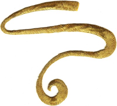 Metallic Gold Couture Swirl Scroll Embroidery Patch | eBay