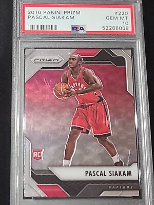 2016 Panini Prizm Pascal Siakam RC #220 PSA 10 Gem Mint Rookie | eBay
