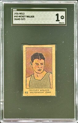 1926 MICKEY WALKER W512 Boxing Card #45 - Welterweight Champ - SGC 1 | eBay