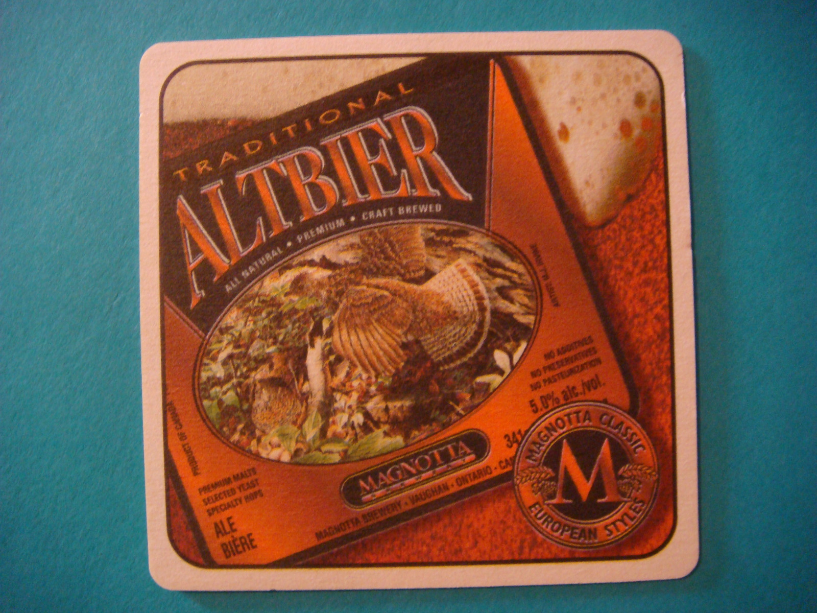 Beer Coaster - MAGNOTTA Brewery Traditional Altbier ~ Vauhgan, Ontario ...