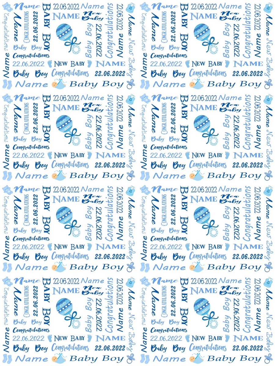Baby Wrapping Paper Printable Cute Cartoon Elephants And Trianbles