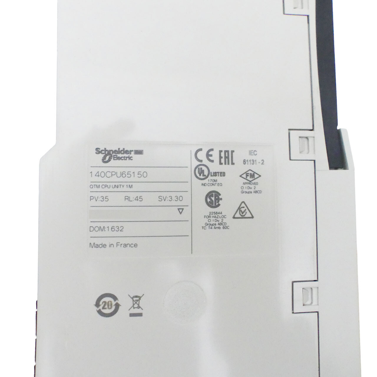 SCHNEIDER ELECTRIC 140CPU65150 Prozessor Quantum 65150 PV:35 SV:3.30 ...