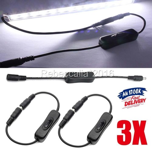 3X 12V DC ON OFF INLINE SWITCH LED STRIP LIGHT BAR 4WD CONNECTOR ...