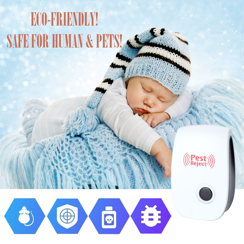 1/6Pcs Electronic Pest Repeller Ultrasonic Sonic Transonic Bat Rat ...