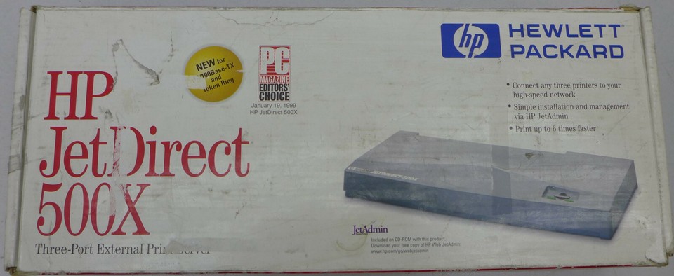 HP JetDirect 500X 3 Port Print Server for Token Ring Networks New in ...