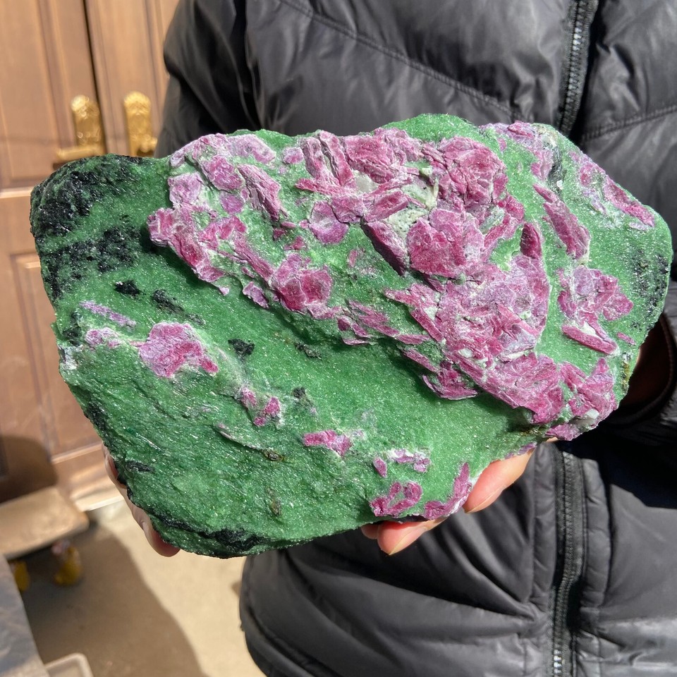 14.1lb Large Natural Ruby Zoisite Quartz Crystal Gemstone Rough Mineral Specimen | eBay