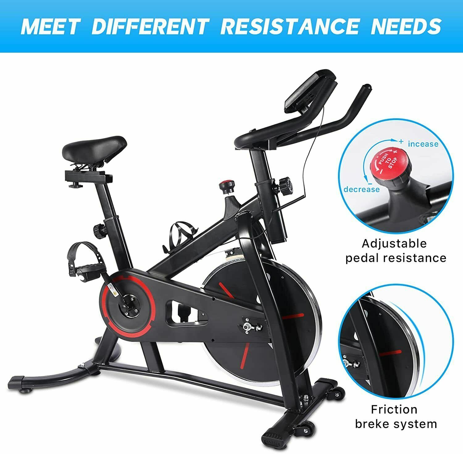 YSSOA Exercise Bike Indoor Cycling Training Stationary Exercise ...