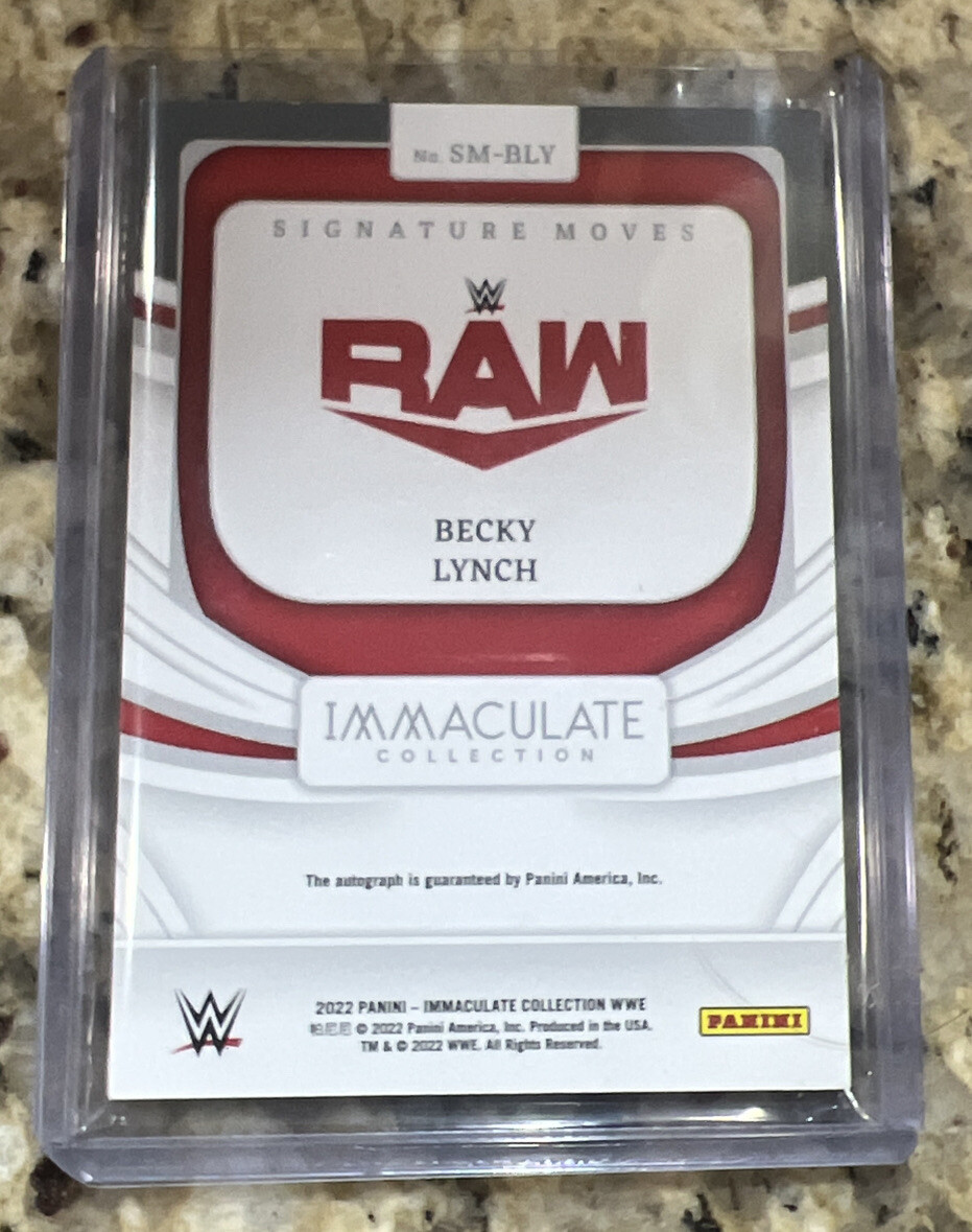 2022 Panini Immaculate Collection WWE Signature Moves Auto BECKY LYNCH ...