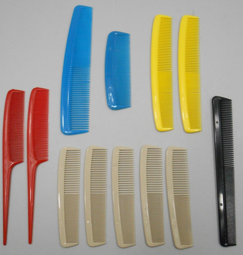 Unbreakable Combs 24pc Flexible Colorful Variety Pack Made in USA New ...