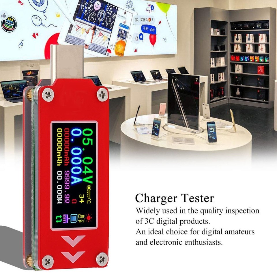 TC64 Color Display PD Charger Type C Tester Charging Voltage Current ...