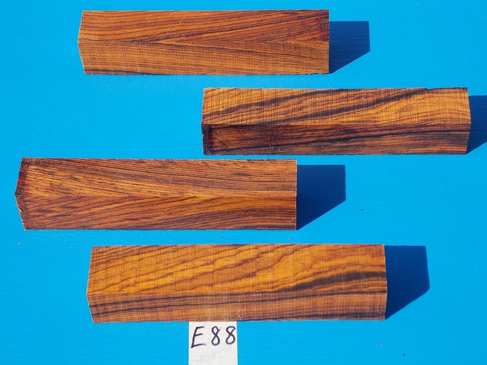 4 PEN BLANKS~COCOBOLO ROSEWOOD~4 TURNING COCOBOLO PEN BLANKS~~EXOTIC ...