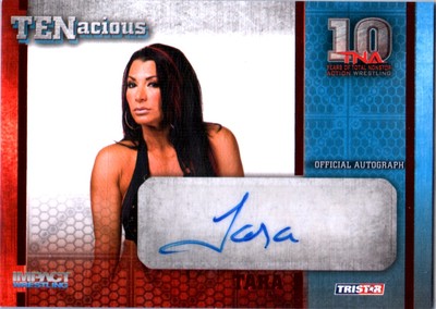 TNA Tara WWE Victoria 2012 TENacious RED Authentic Autograph Card SN 10 ...