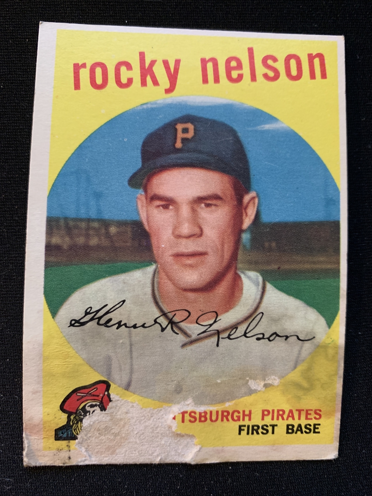 1959 Topps Baseball Card #446 Rocky Nelson Pittsburgh Pirates Poor Free ...