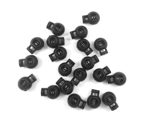 AKORD 20 Pcs 9.4mm Dia Spring Loaded Rope Cord Locks Ends Toggles ...