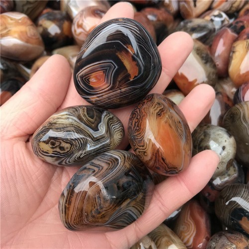 1/2lb Natural Sardonyx Banded Agate Crystal Polished Minerals Tumbled ...