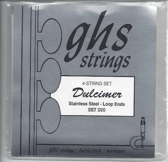 GHS DULCIMER STRINGS SET D20 LOOP END STAINLESS STEEL - MADE IN THE USA ...