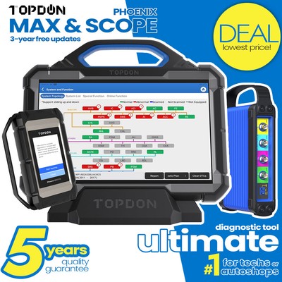 2024 TOPDON Phoenix Max Pro Advanced Diagnositc Scan With 4-Channel Oscilloscope | eBay