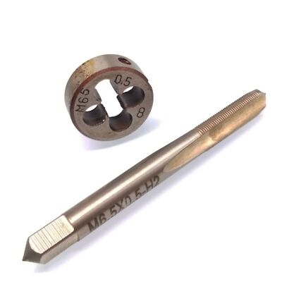 Tap & Die Set HSS M6.5 x 0.5mm Tap & M6.5 x 0.5mm Die Metric Thread ...