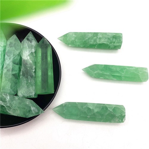 Natural Green Fluorite Quartz Obelisk Healing Crystal Stone Point Rock ...