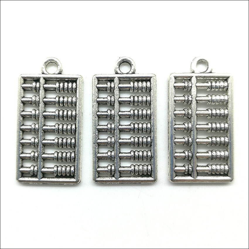 Bulk 50pcs abacus Antique Silver Charms Pendants For Earrings Bracelet ...