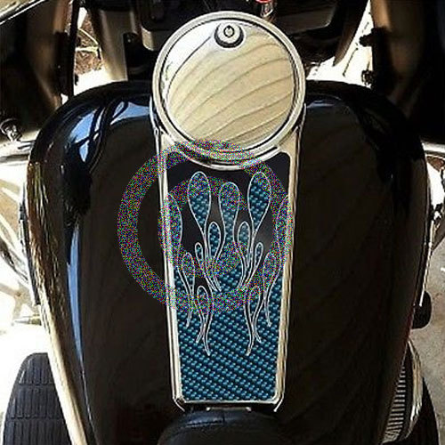Blue Carbon Fiber Dash Insert Decal for 89-07 Harley Road Glide ...