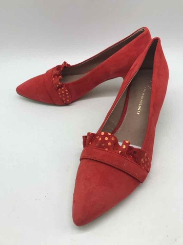 Pre-Owned Anthropologie Red Size 7 Kitten Heel Heels | eBay